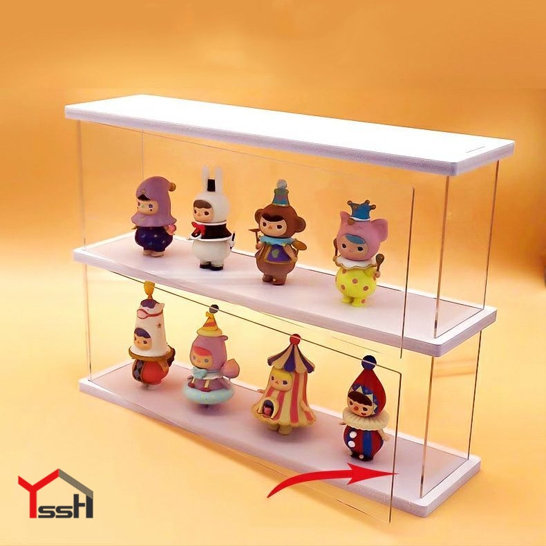 YSSH Open Door Blind Box Storage Box Acrylic Transparent Little Doll ...
