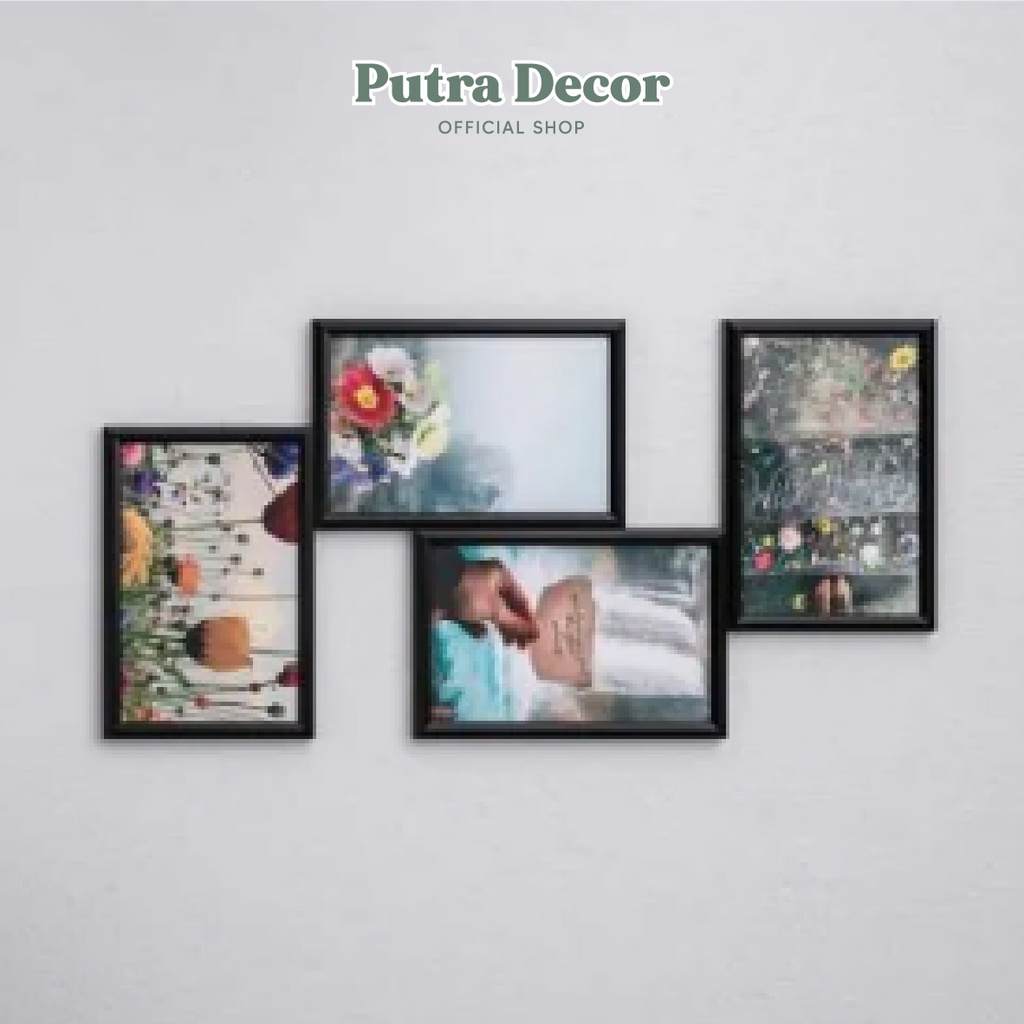 IKEA YLLEVAD BLACK Collage Frame 4 PHOTOS Picture Frame 4R Photo Frame ...