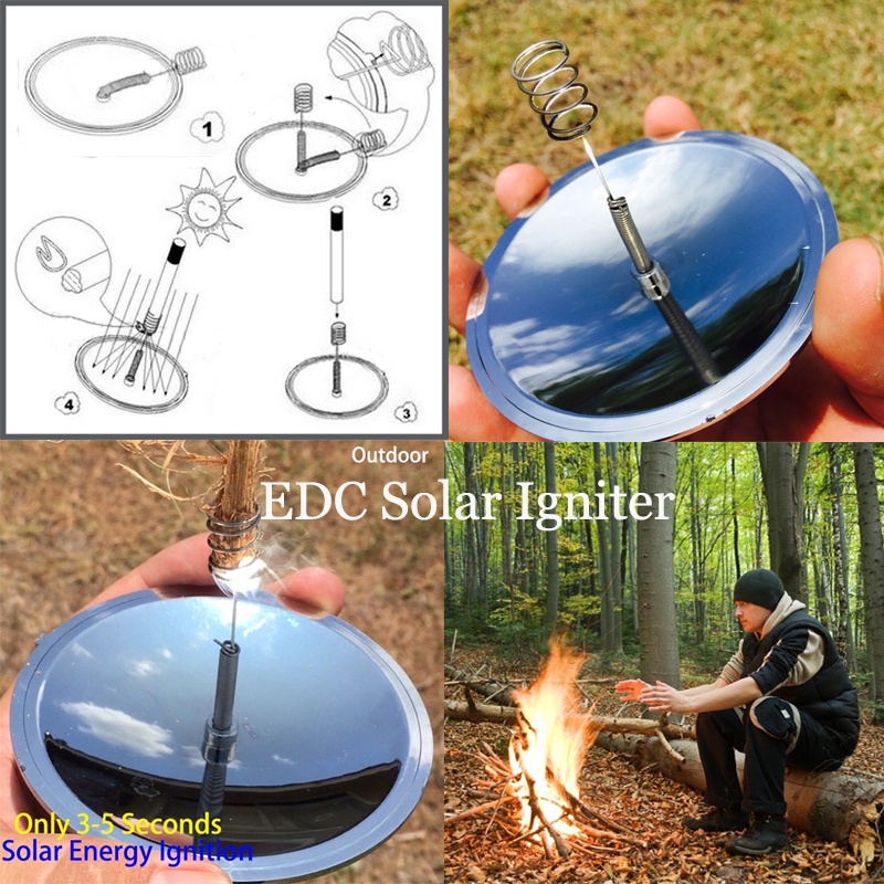 Creative Hot Sale EDC Survival Tools Solar Lighter Fire Outdoor ...