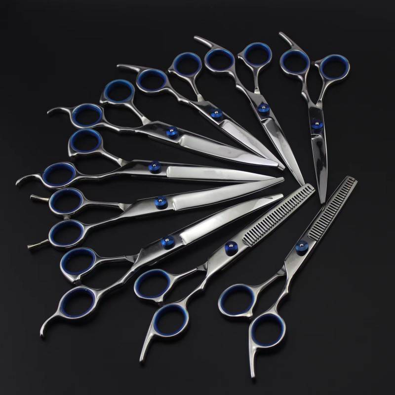 Pet Hair Grooming Scissors Kit With Safety Round Tip Professional ...
