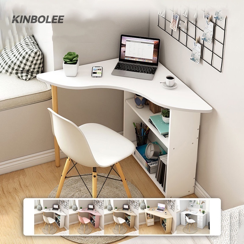 Kinbolee Corner Study Table With Bookshelf Corner Desk Simple Desk ...