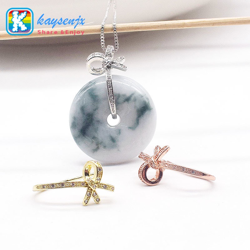 925 Silver plating Pendant buckle emerald honey wax jade ware needle ...