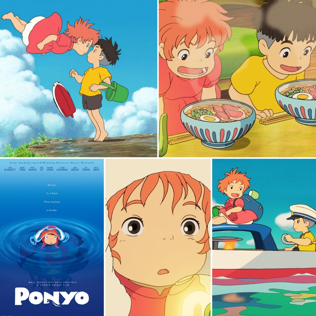 Ponyo Movie Characters Poster A4 Size | Shopee Singapore