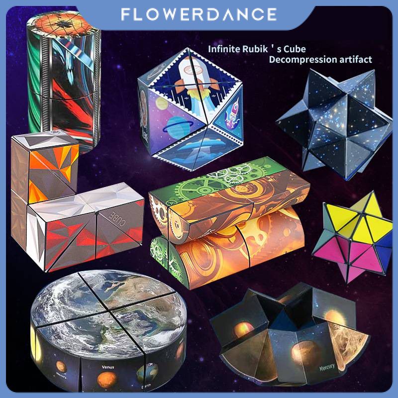 3d Geometric Magnetic Magic Cube Real Infinity Cube Toys Fold For ...