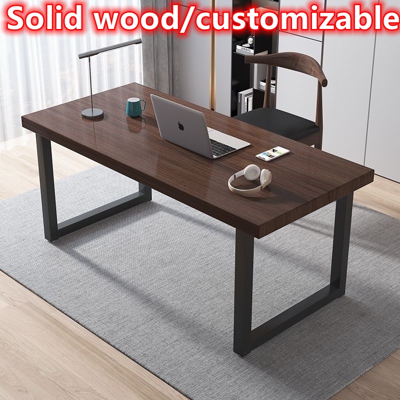 [Free Delivery] Solid Wood Nordic Study Desk Computer Home Bedroom ...