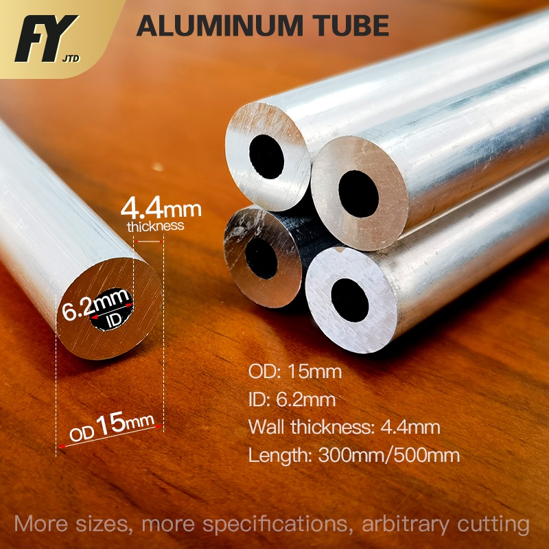 FUYI Aluminum tube OD 15mm ID 6.2mm alloy tube 15mm outer diameter 6 ...