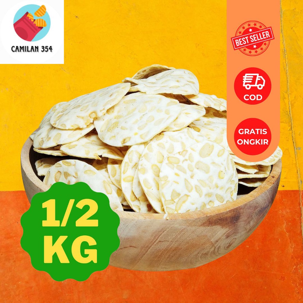 [500GRAM] Gurih Round Sago Tempe Chips - 1/2kg/crispy Kripi Tempe/By ...