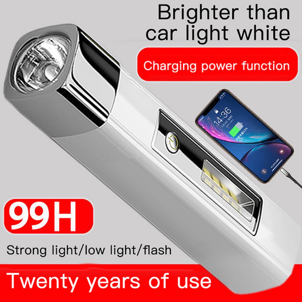 Smiling Shark 2 In 1 Usb Rechargeable Fast Charging Mini Led Torch ...