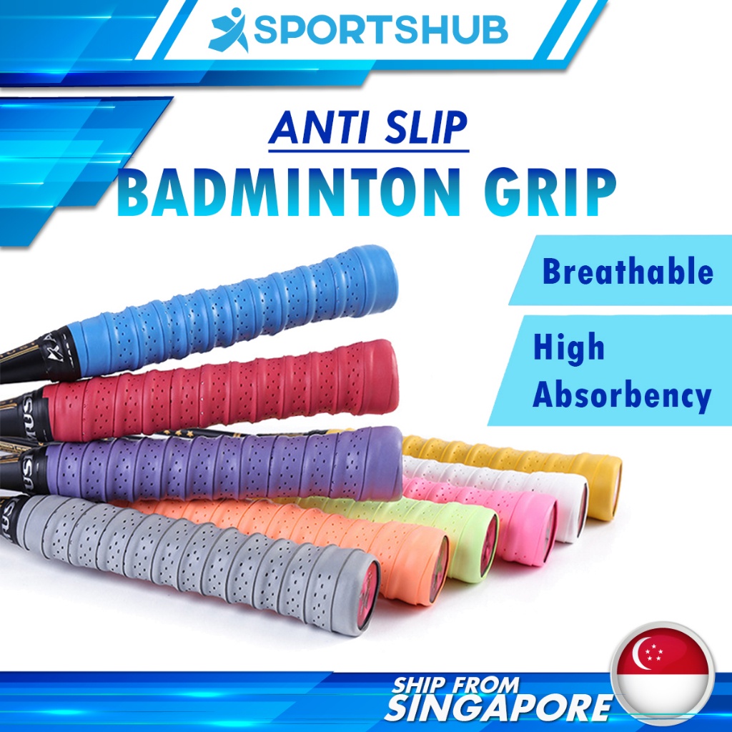 🇸🇬 Badminton Grip Anti Slip Tape Absorb Sweat Badminton Racket Grip ...