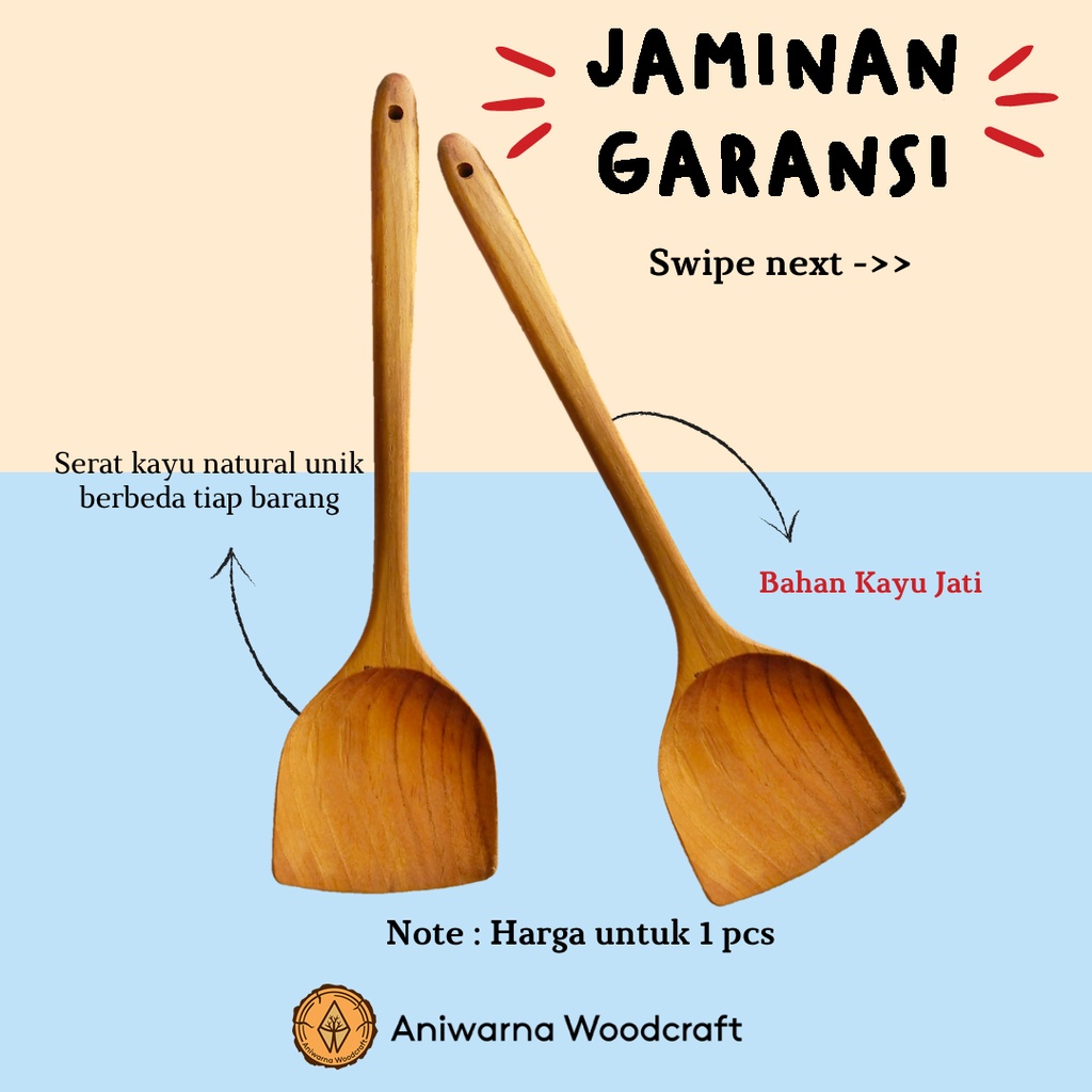 Teak Wood Spatula / Wood Sutil ( ATULA 12 ) | Shopee Singapore