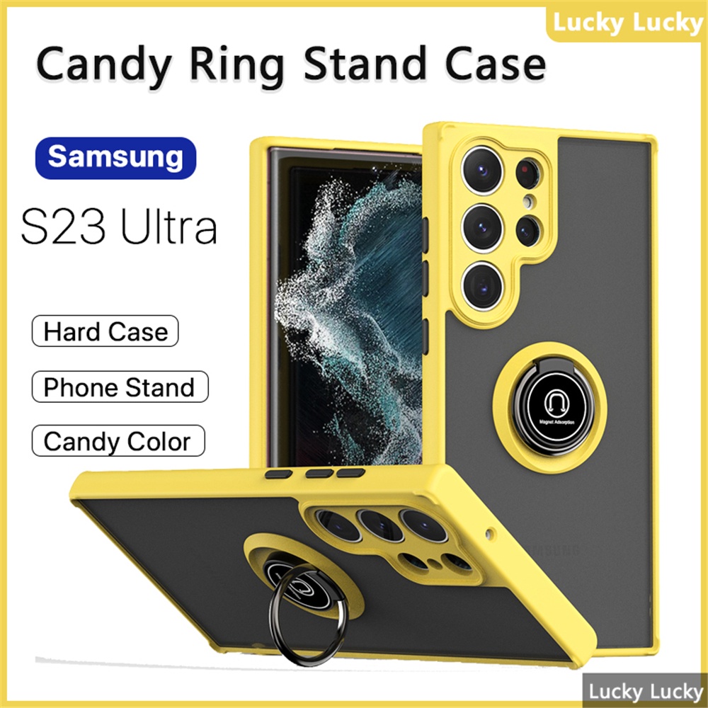 Samsung S23 Ultra Case S23 Plus S22 Ultra Candy Ring Hard Acrylic Ring ...