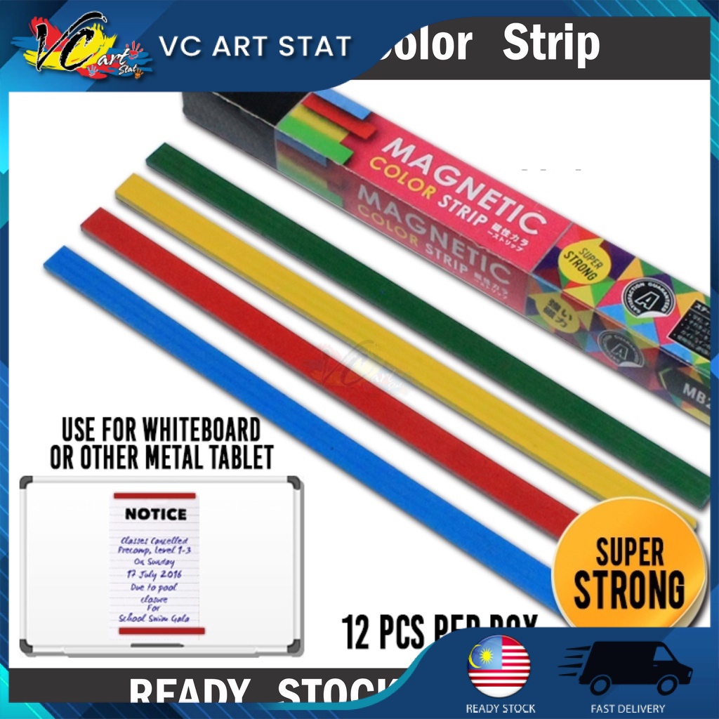 **12pcs** Super Strong Magnetic Color Strip Magnet Bar Soft Magnet for ...