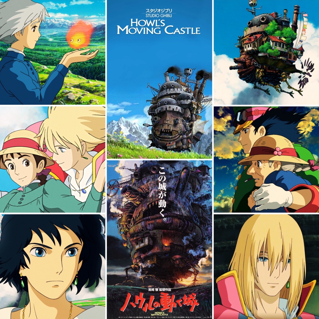 Howl’s Moving Castle Anime Movie Poster A4 Size | Shopee Singapore