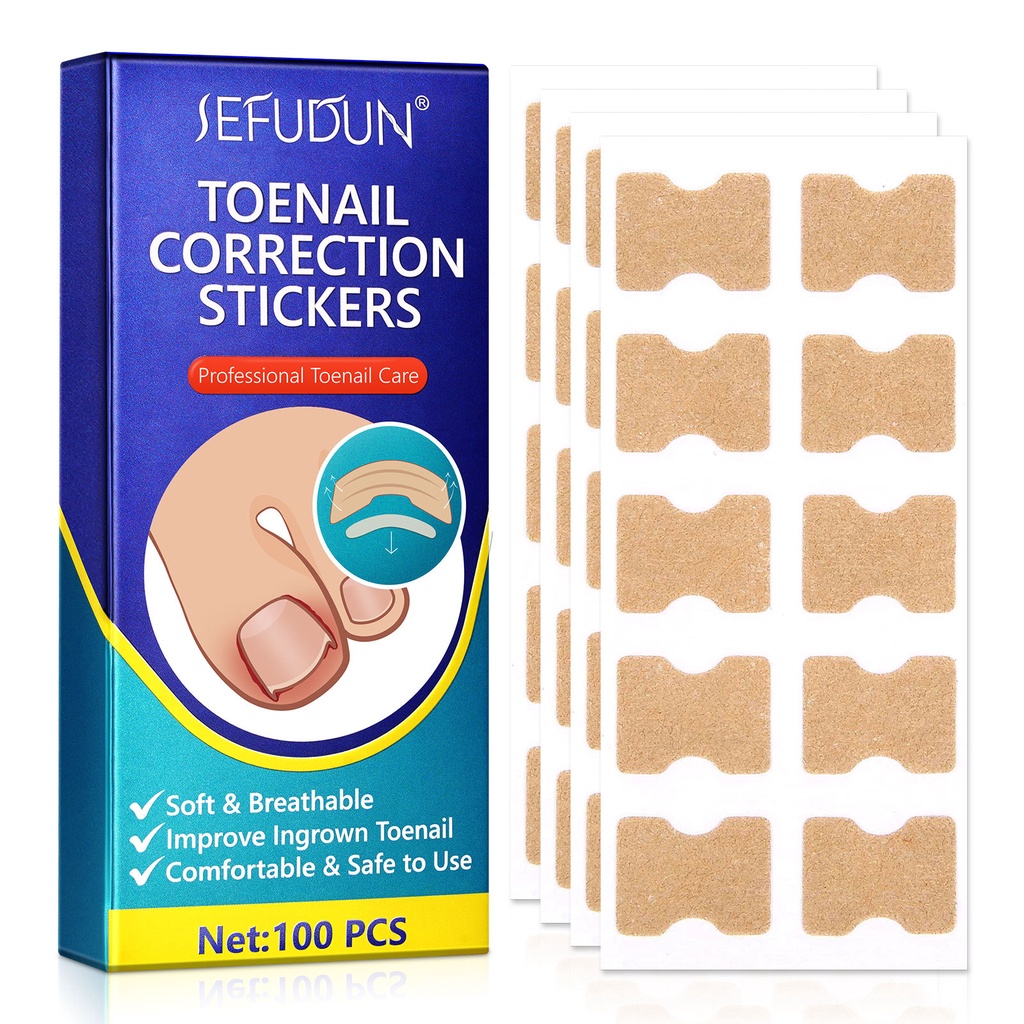 100Pcs Nail Correction Stickers / Ingrown Toenail Corrector Patches ...