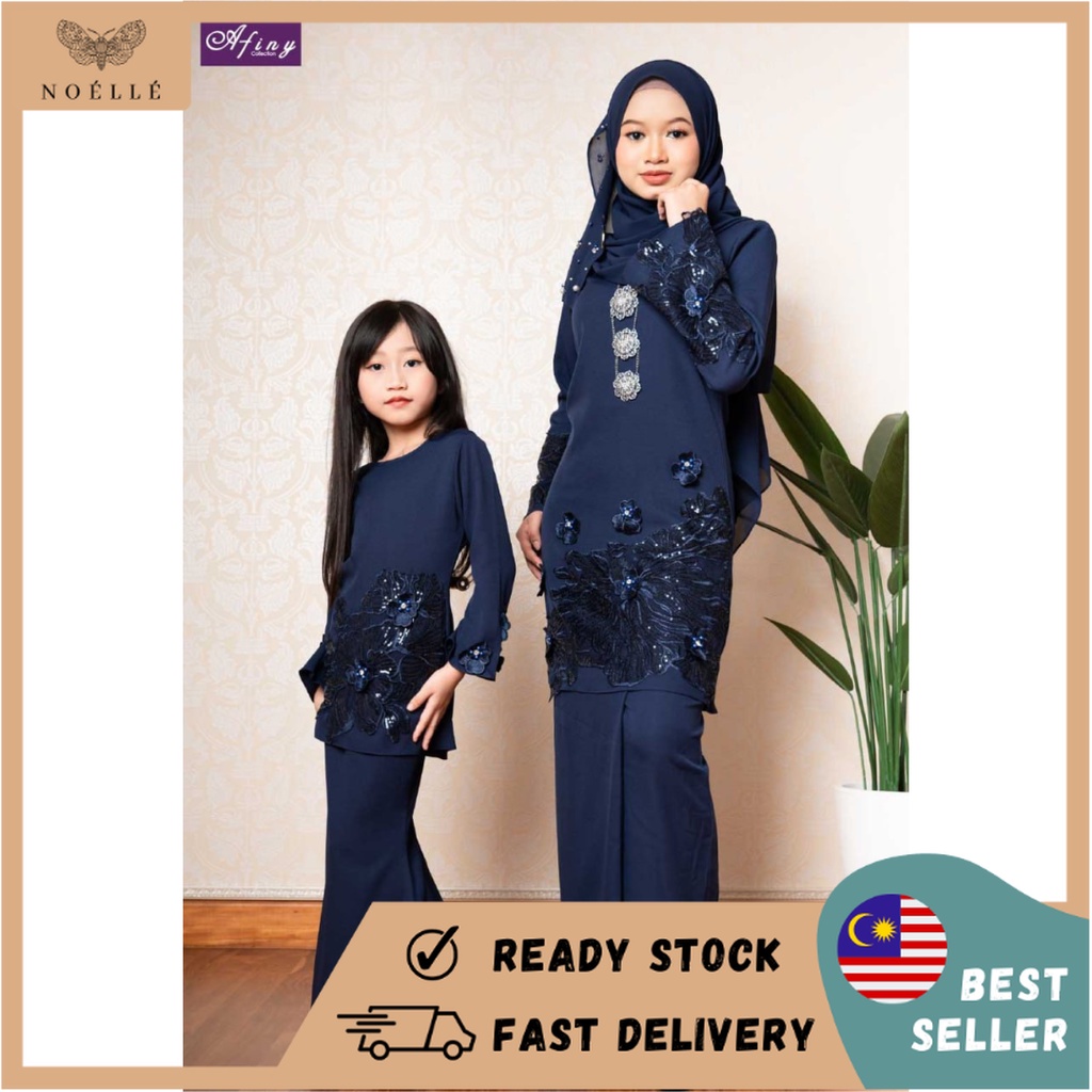 Noelle Baju Raya Family 2023 Baju Kurung Mother Child Baju Melayu Slim ...