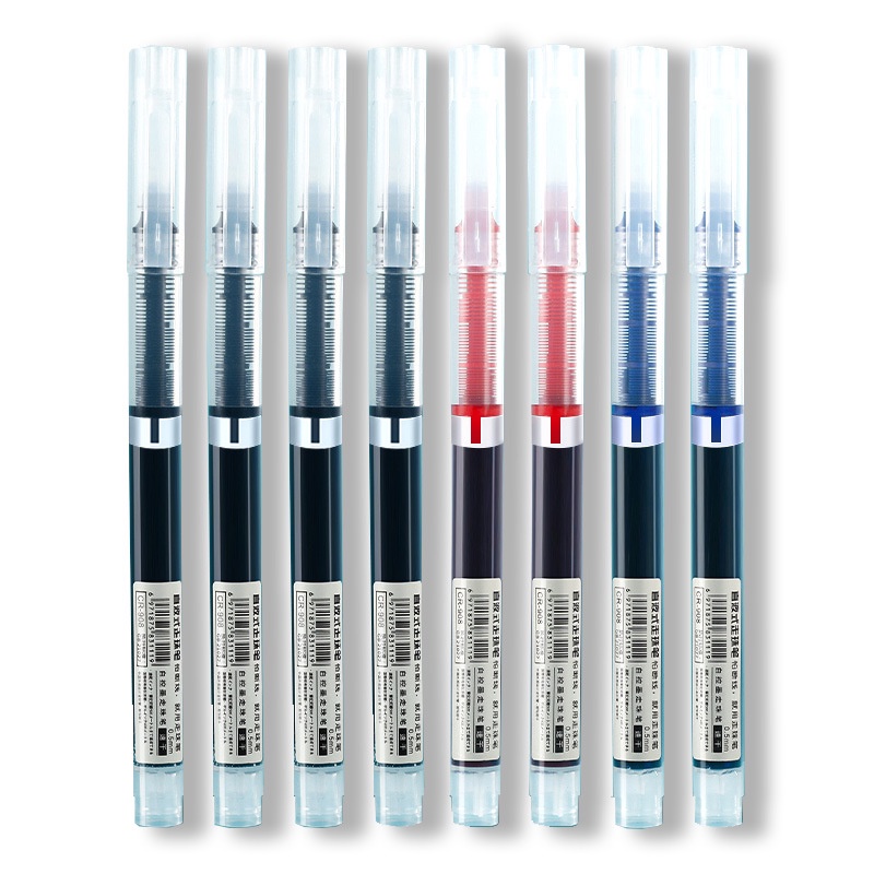 Straight Pen 1pcs Ballpoint 0.5mm Black Blue Red Ink Quick Drying ...