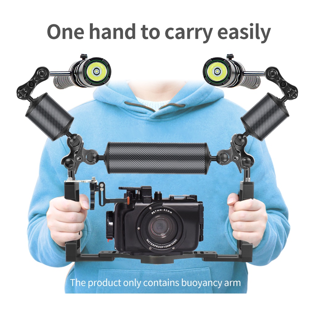 Enhanced Dia 60mm Carbon Fiber Float Buoyancy Aquatic Arm 5" 8" Dual 1 ...