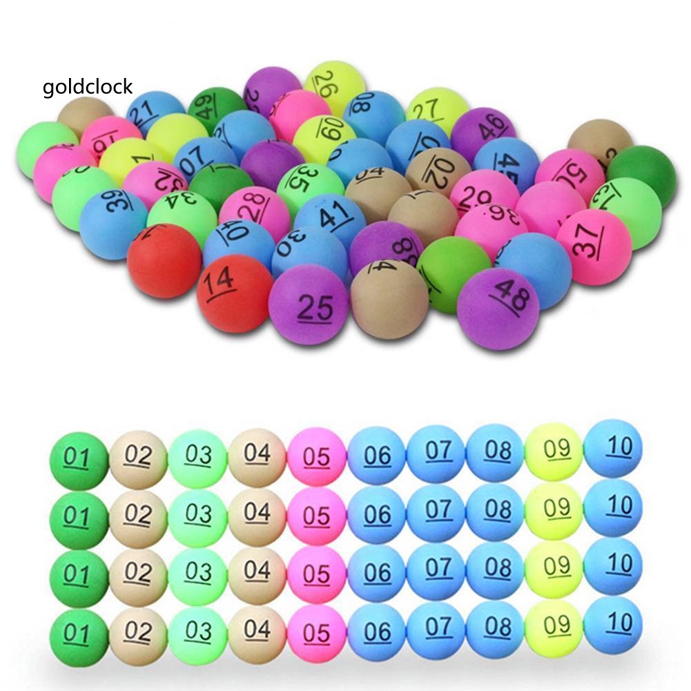 GC-50Pcs Number 1-200 Assorted Color Lucky Dip Gaming Lottery Ping Pong ...