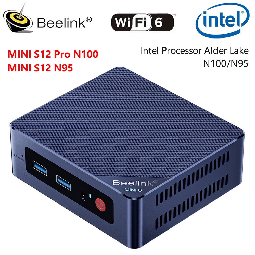 Beelink MINI S12 Pro Windows 11 Intel 12th Gen N100 Mini PC DDR4 RAM NVME SSD 3.4GHz Wifi 6 ...