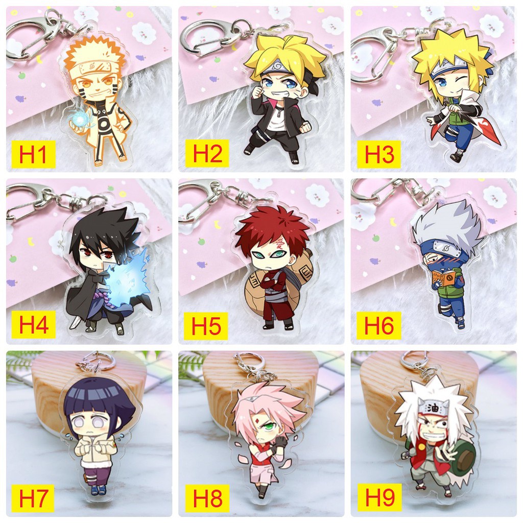 Anime mica keychain - Naruto Jiraiya, Hinata, Tsunade keychain acrylic ...