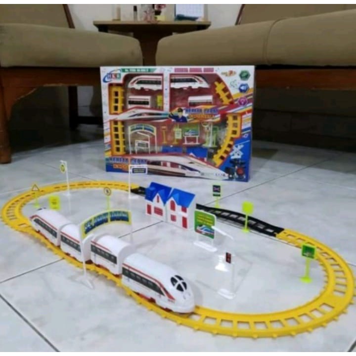 Long RELL | Children's Toy MRT Train Indonesian Fast Train 66 589B ...