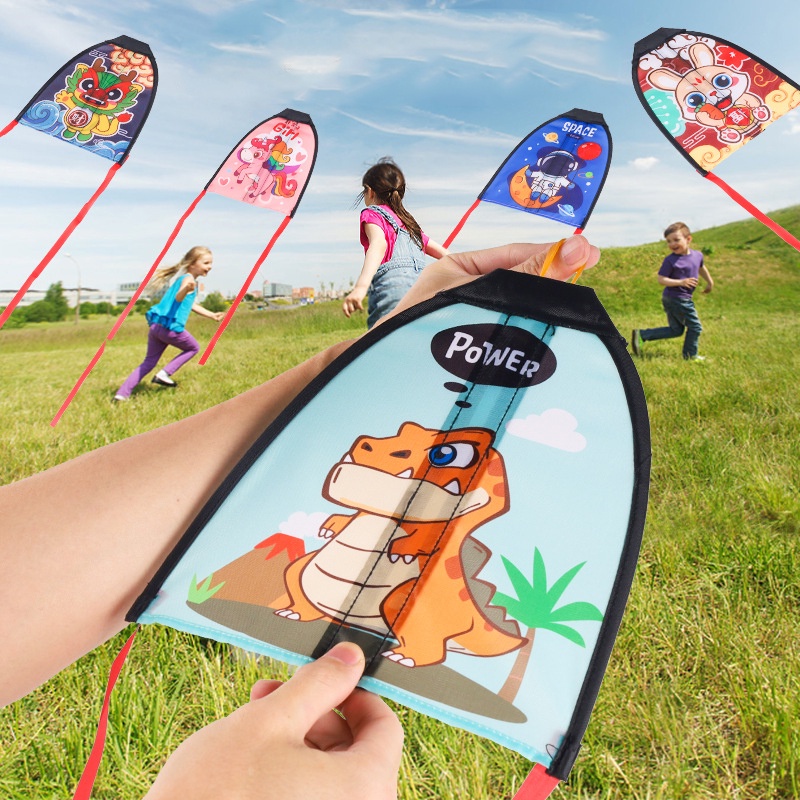 Children Kids Thumb Ejection Kite Cute Cartoon Mini Slingshot ...