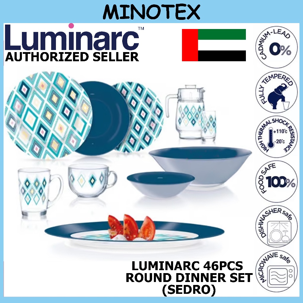 Luminarc Sedro 46 Pcs Round Dinner Set/ Luminarc Dinner Set/ Set ...