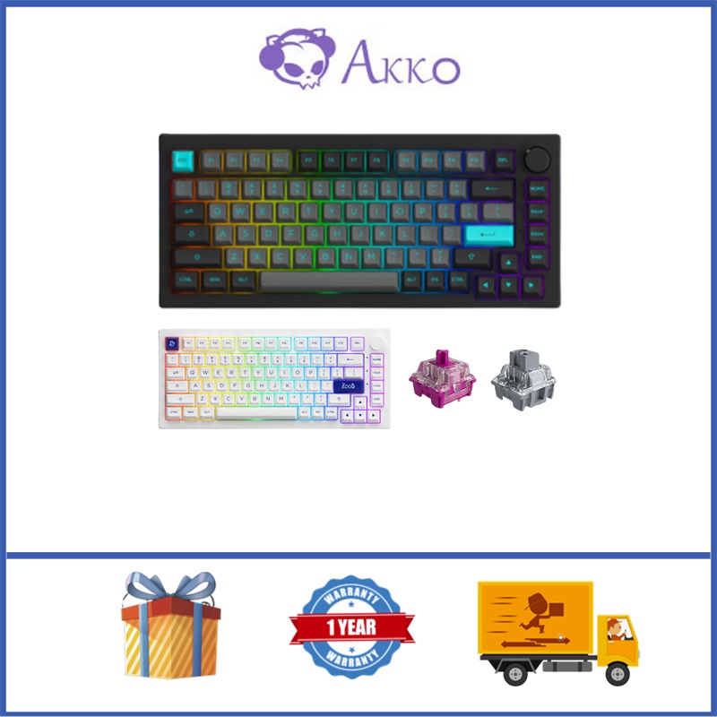 Akko 5075B Plus Wireless Mechanical Gaming Keyboard 82-Key RGB ...