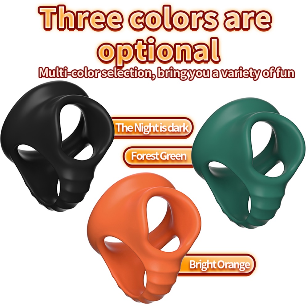 Penis Ring Reusable Male Chasity Cage Scrotum Stretcher Delayed
