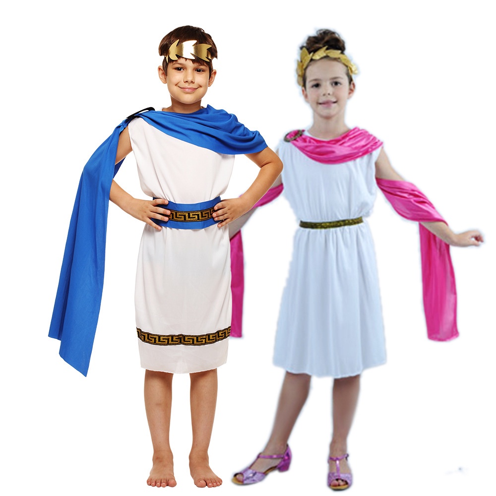 Zeus Kids Child Ancient Greek Goddess Costume Athena Cosplay Girls ...