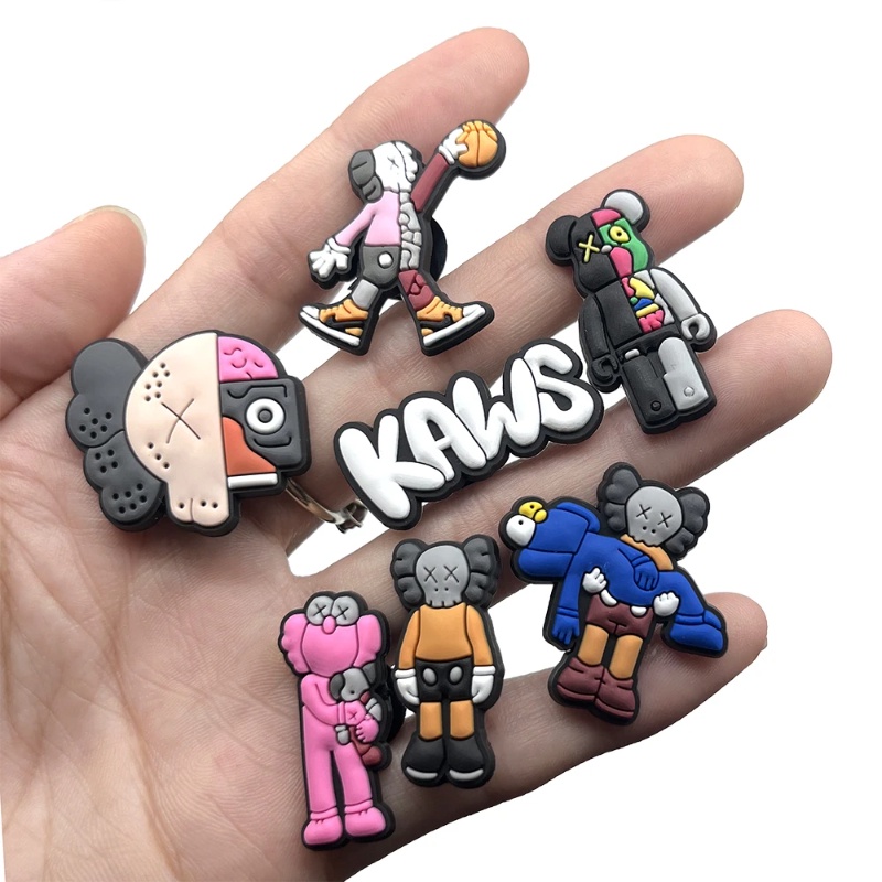 Cute Kaws Star Croc Accessories Ape Simpson Jibbits Charm Bearbrick ...