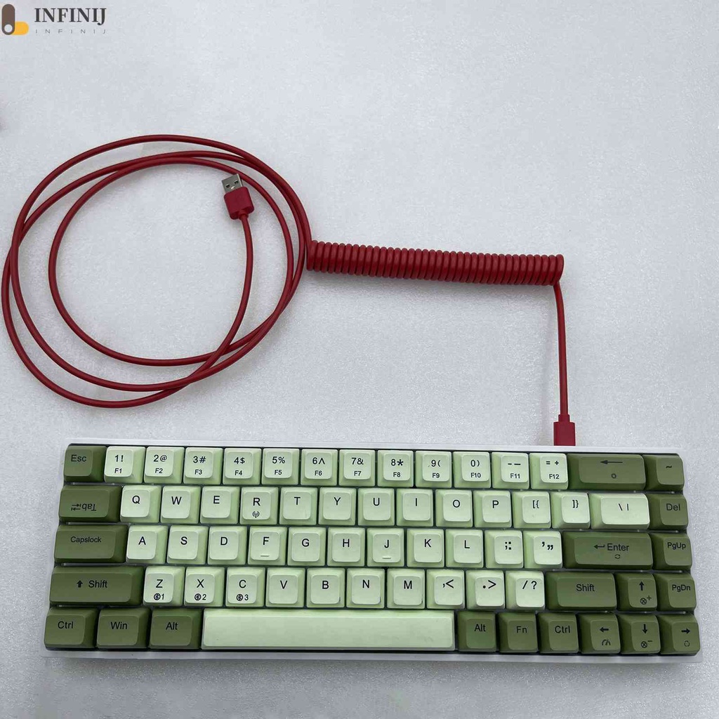 Mechanical Keyboard Data Cable Type-C to USB Coiled Spring Charging ...
