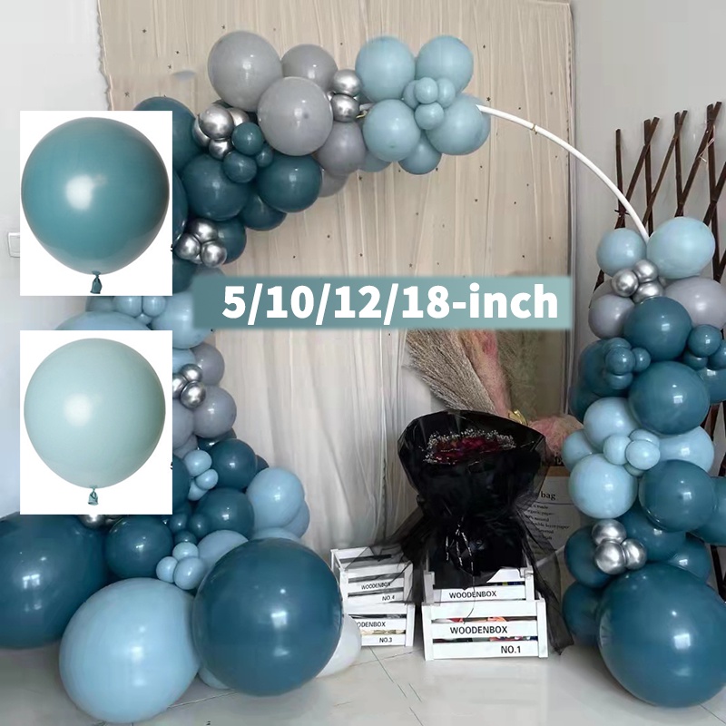 5/10/12/18-Inch Retro Sea Blue Latex Balloons Retro Ice Blue Latex ...
