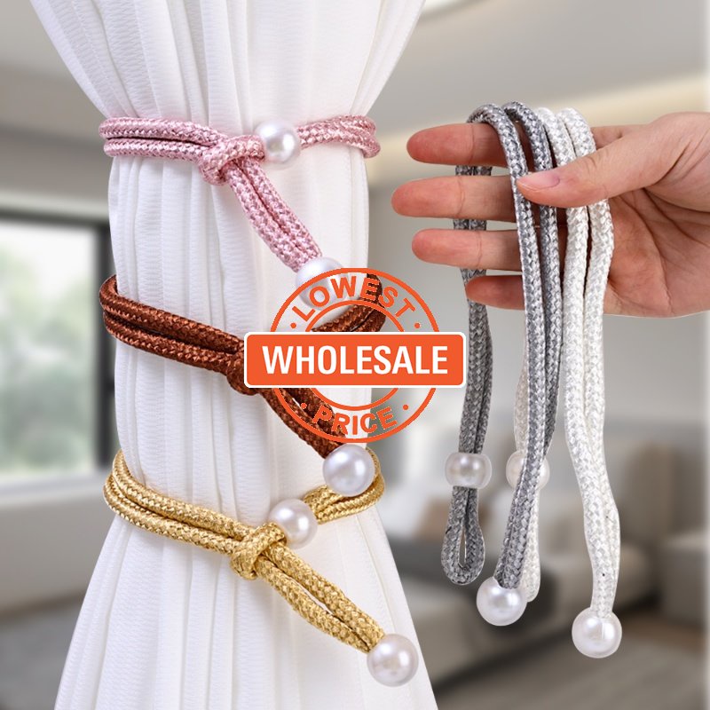 [Wholesale] Pearl Curtain Clip Buckle Tie / Pull-Out Rope Tie Back with ...