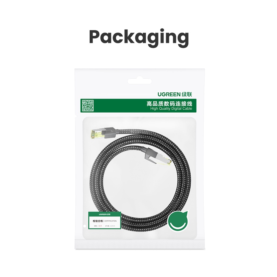 UGREEN CAT 7 10Gbps Cotton Braided Network Ethernet Cable Strong Nylon ...