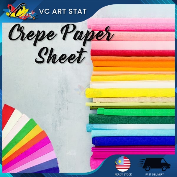 DIY Flower Wrapping Crepe Paper Sheet Kertas Crepe - Per Sheet | Shopee ...
