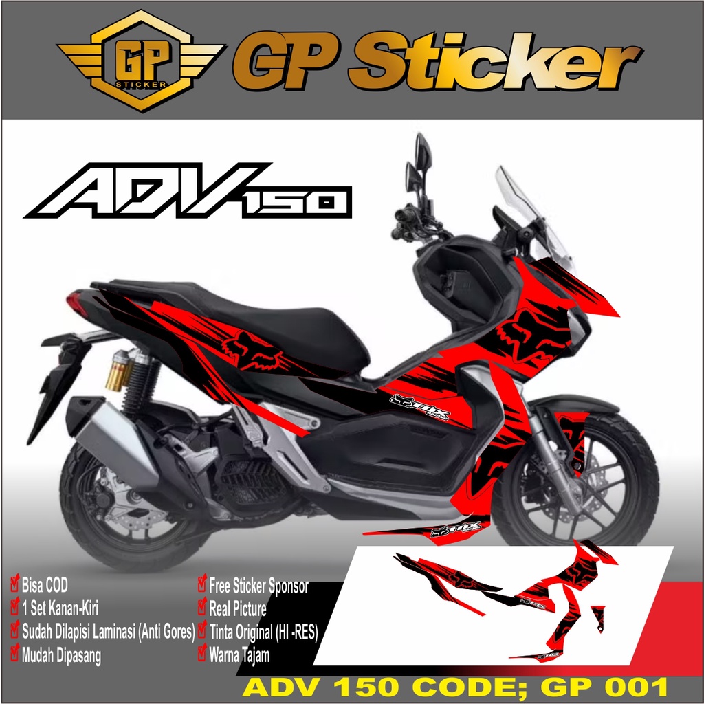 Striping stickers for Honda ADV 150 Semi Fullbody list variations - OLD ...