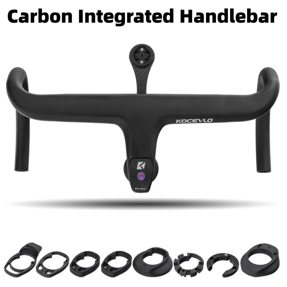 KOCEVLO Road Bike Carbon Handlebar Integrated Route Aero Road Handlebar ...