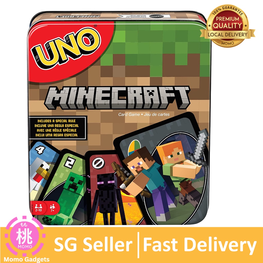 UNO Card Game, Gifts for Kids and Family Night, Themed to Minecraft ...