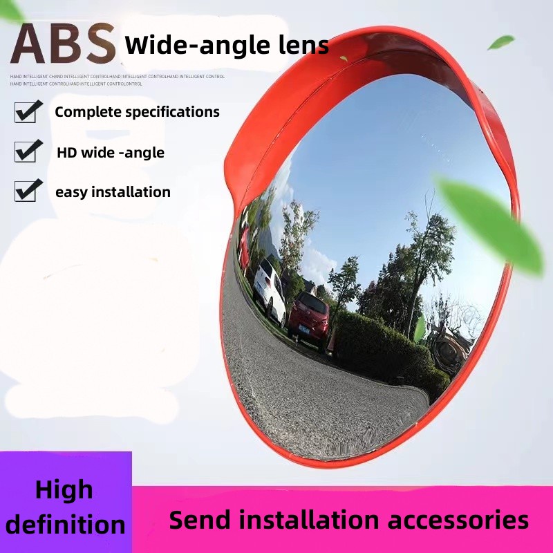 [Honey peach]45cm Wide Angle Traffic Signal Convex Mirror Safety ...