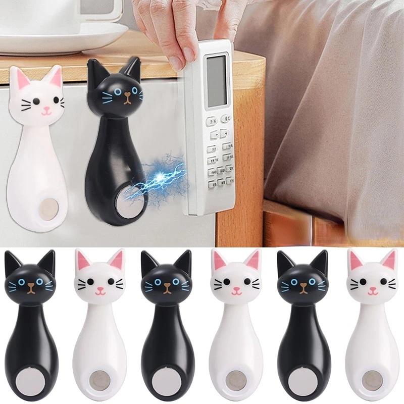Cute Cartoon Cat Shaped Wall Mount Mutually Attractive Hook Self ...