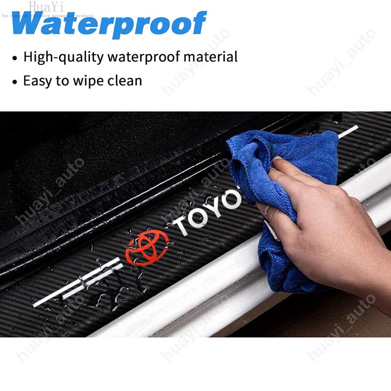 Toyota Corolla Altis Car Door Sill Sticker Anti-Scratch Carbon Fiber ...