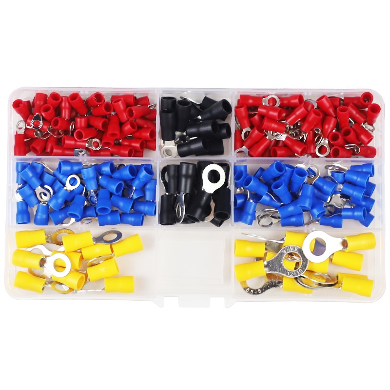 200pcs RV Electrical Ring Terminal Crimp Connector Kit Set With Box ...