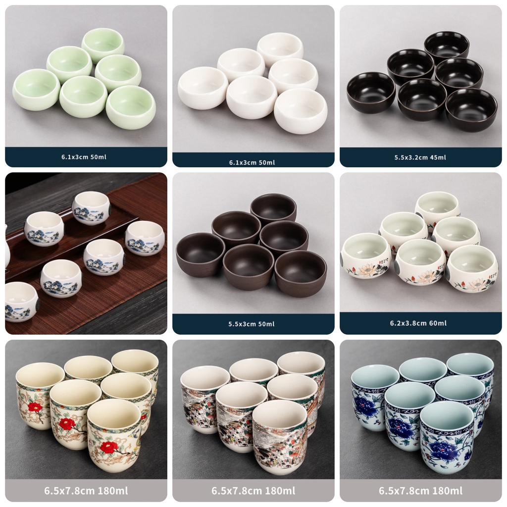[Many Models] Ceramic Tea Cups & Terracotta - Combo of 6 Optional Cups ...