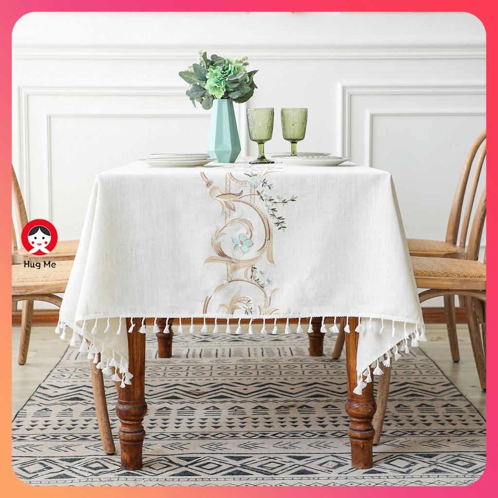 Elegant Embroidery New Product Tablecloth Small Fresh Pastoral Style ...