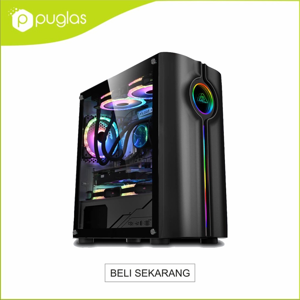 Armaggeddon Tron Holo 3 M-ATX PC Case RGB Computer Case - Black ...
