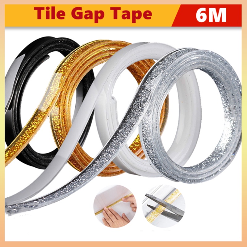 Ceramic Tile Mildewproof Gap Tape 6M Self-adhesive Waterproof Seam ...
