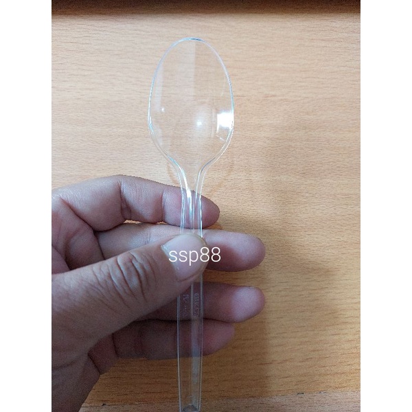 Contents: 25 pcs Clear Plastic Tablespoons Food Grade Kcs | Shopee ...