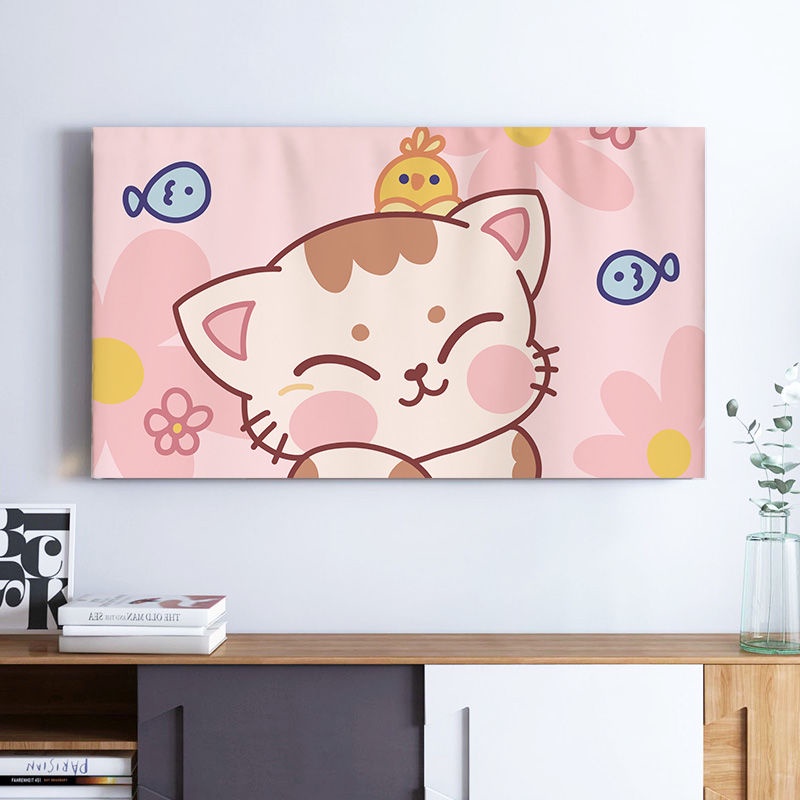 2.New style High-End Style tapestry TV Dust Cover Elastic Hanging TV ...