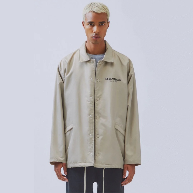 ESSENTIALS100%Original Men's Jacket Reflective Logo Drawcord High ...